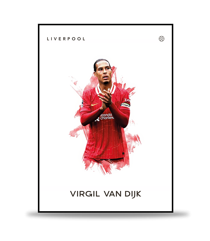 Virgil Van Dijk no.3 Fotboll Poster | Posterboo.com