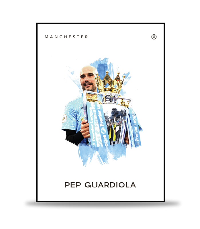 Pep Guardiola Fotboll Poster | Posterboo.com