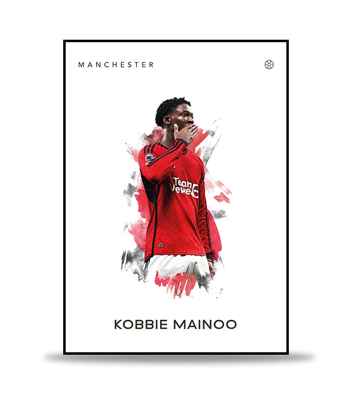 Kobbie Mainoo Fotboll Poster | Posterboo.com